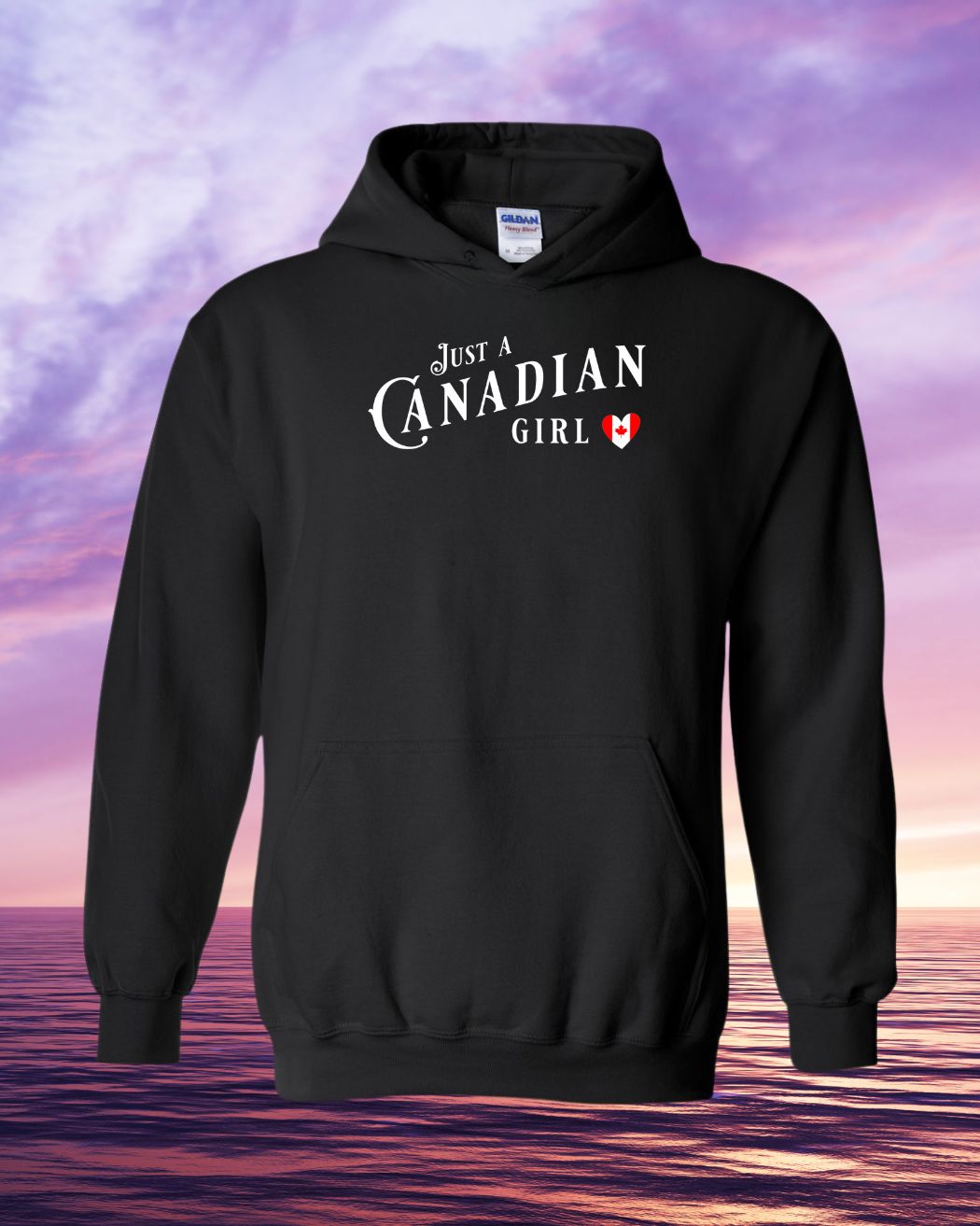 Just a Canadian Girl Heart Hoodie – Maritime Swag